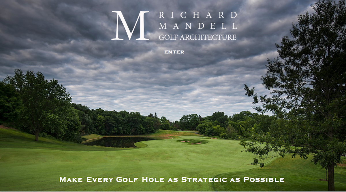 Richard Mandell Golf Architecture rotating banner website Jan. 2022
