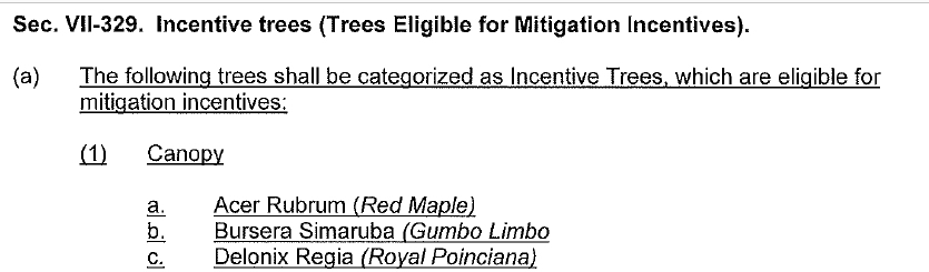 Incentive trees in revised Tree Ordinance for SCC Feb. 22 2022 Part 1