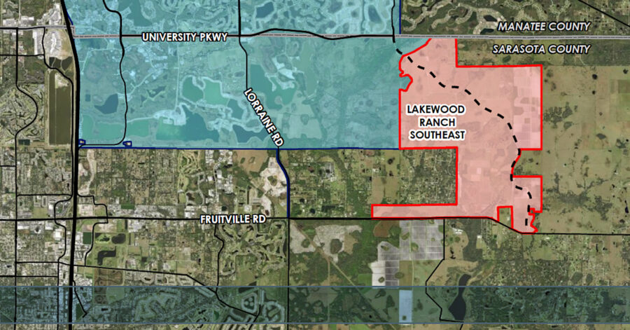 Lakewood Ranch Southeast close-up from Stantec map for Osterhoudt March ...
