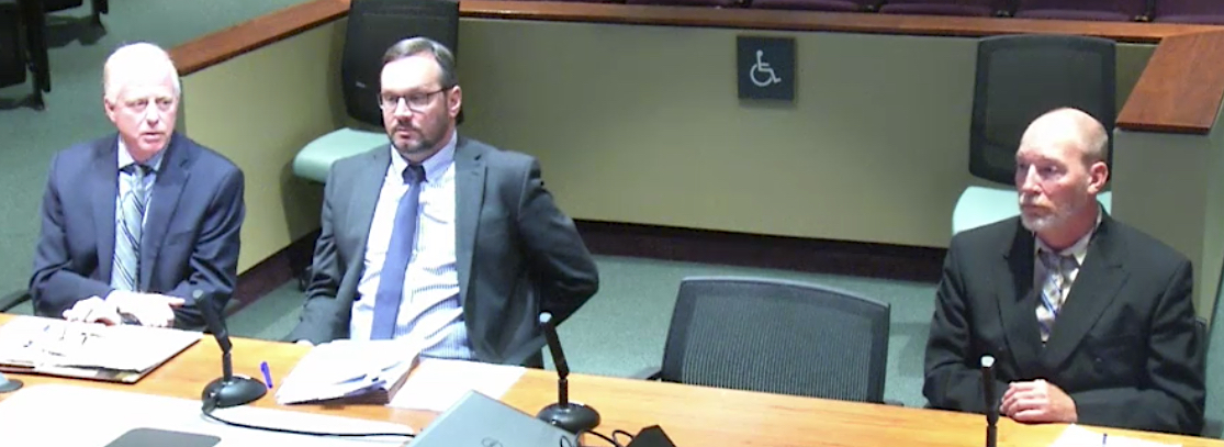 Kevin McAndrew Joe Mladinich Mark Miller at SCC tree discussion May 2 ...