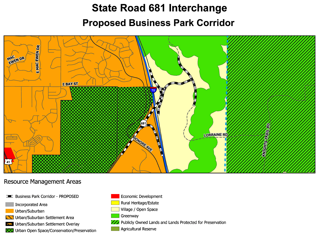 State Road 681 interchange Business Park corridor for BCC July 13 2022 ...