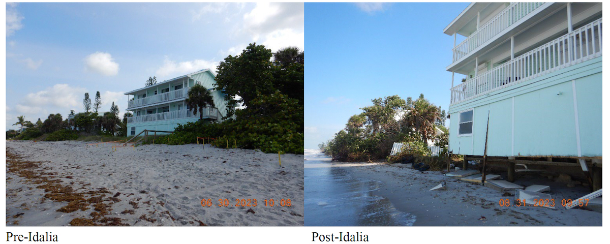 Erosion observed on Siesta, Casey and Manasota keys as a result of ...